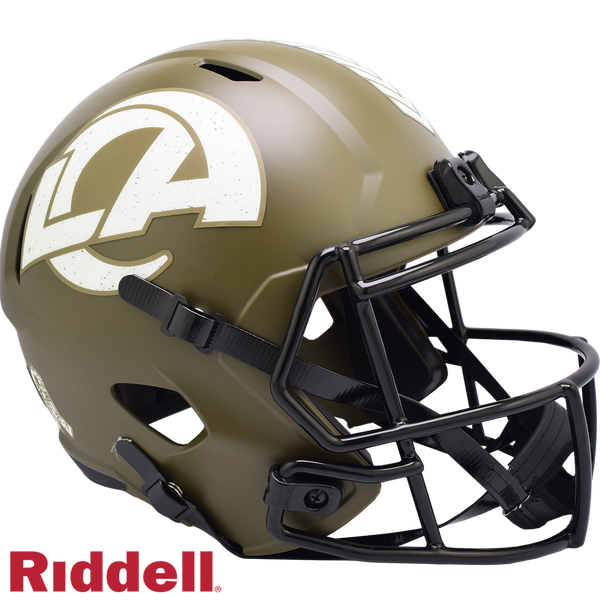 Los Angeles Rams Helmet Riddell Replica Full Size Speed Style Salute T Team Fan Cave