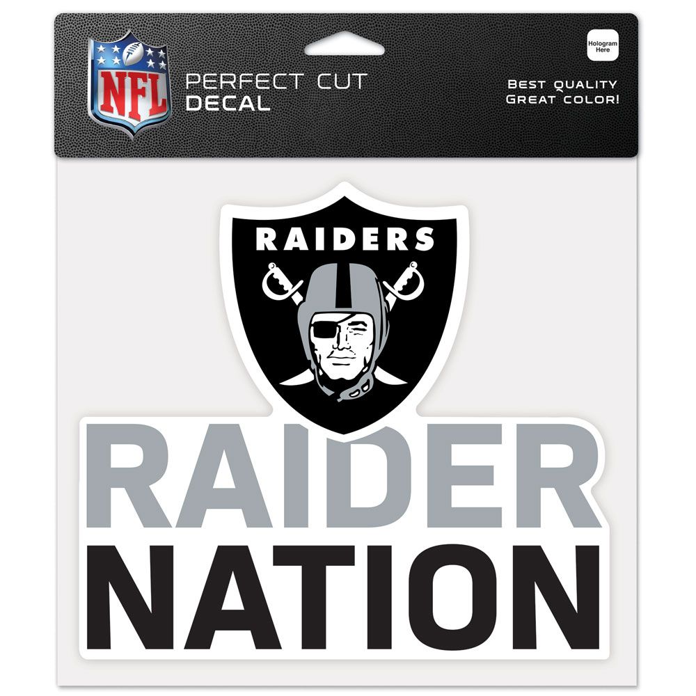 Las Vegas Raiders Decal 8x8 Perfect Cut Color Slogan – Team Fan Cave