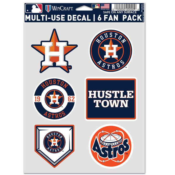 Houston Astros Decal Multi Use Fan 6 Pack – Team Fan Cave