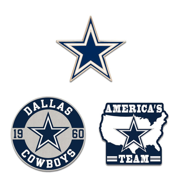 Dallas Cowboys Enamel Pin Set 3 Piece – Team Fan Cave