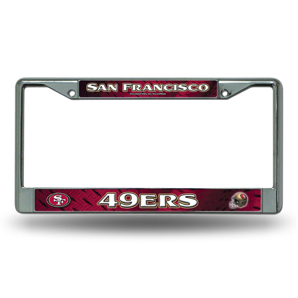 San Francisco 49ers License Plate Frame Chrome – Team Fan Cave