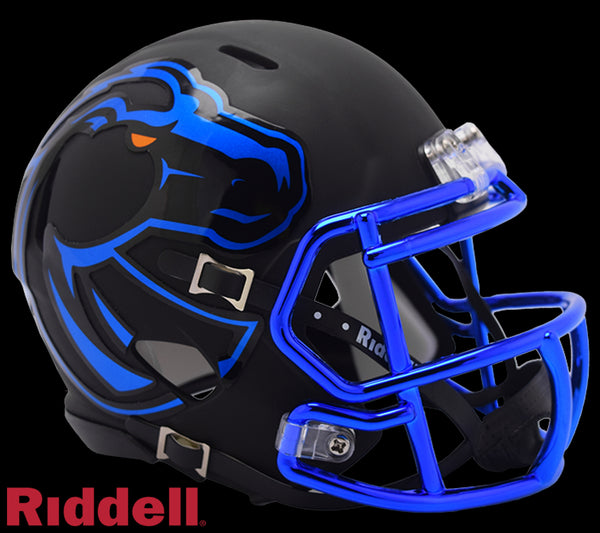 Boise State Broncos Helmet Riddell Replica Mini Speed Style Matte Blac ...