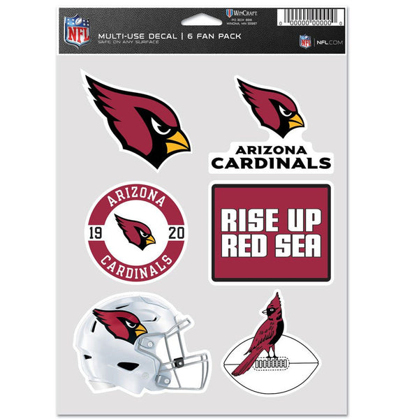 Arizona Cardinals Decal Multi Use Fan 6 Pack – Team Fan Cave