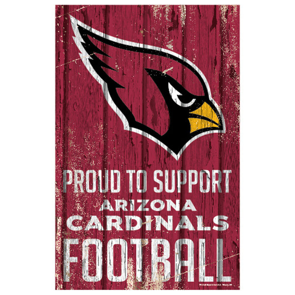 Arizona Cardinals Sign 11x17 Wood Proud to Support Design – Team Fan Cave
