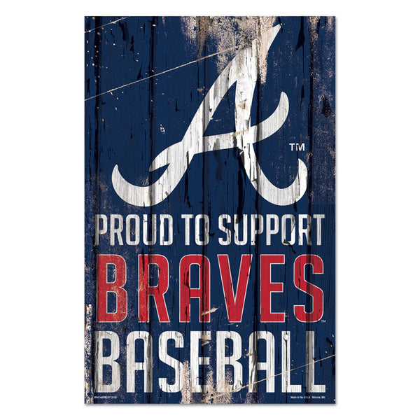 Atlanta Braves Sign 11x17 Wood Proud to Support Design – Team Fan Cave