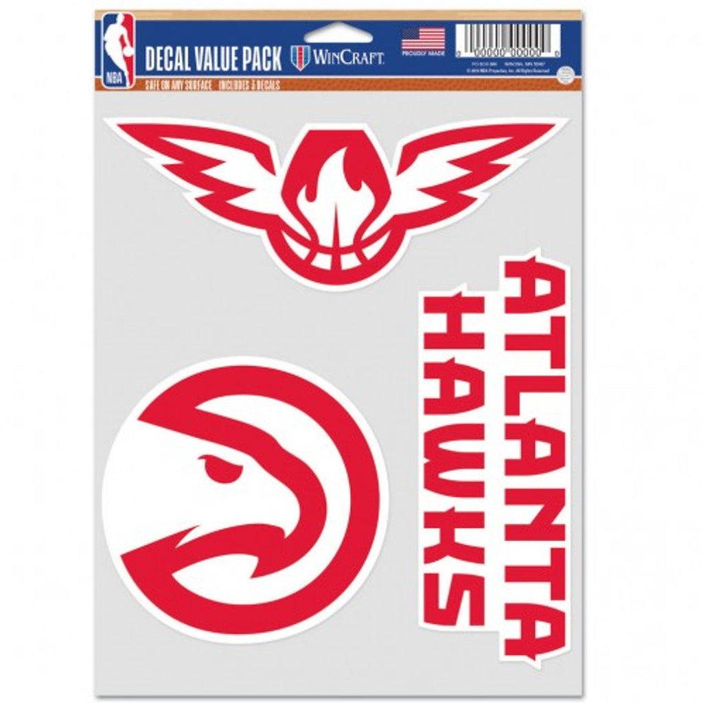Atlanta Hawks Decal Multi Use Fan 3 Pack Special Order – Team Fan Cave