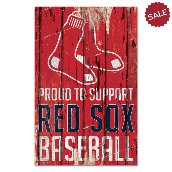 Boston Red Sox Sign 11x17 Wood Proud to Support Design – Team Fan Cave