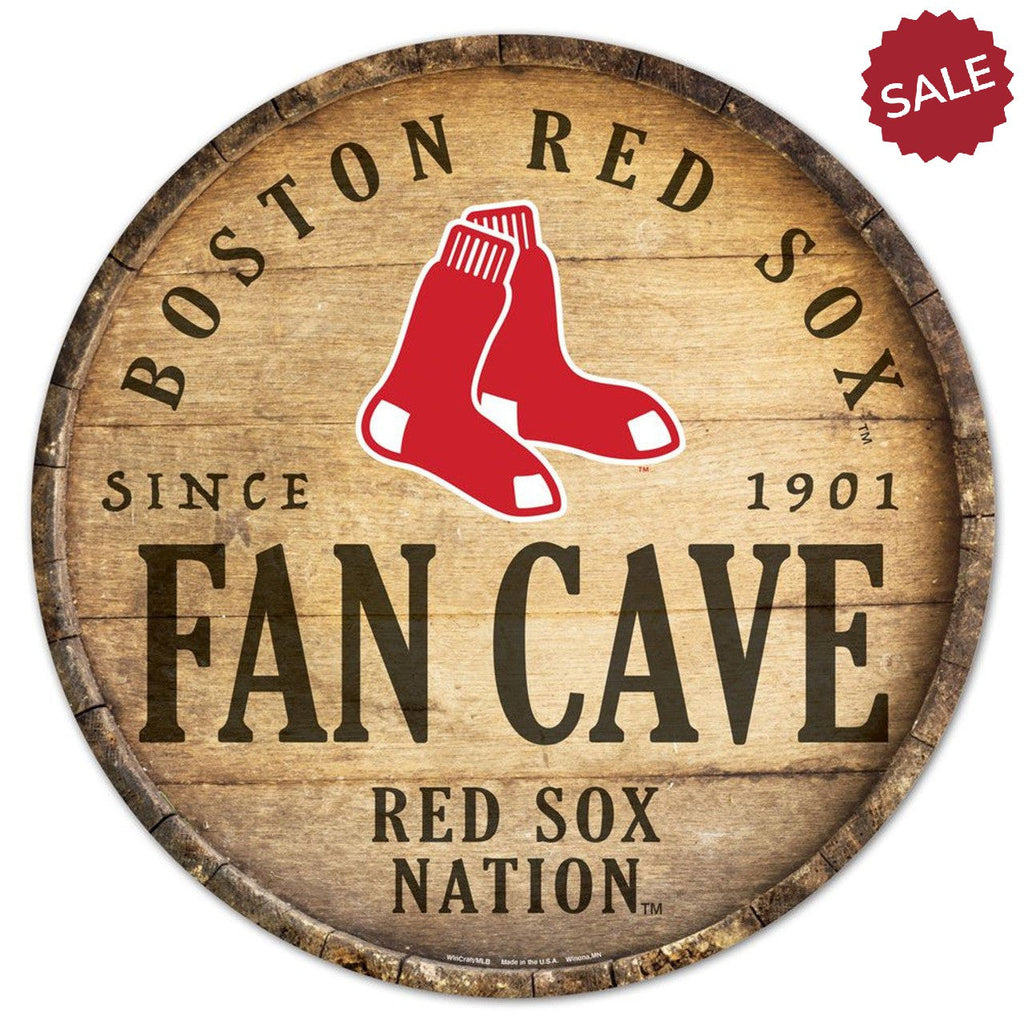 Boston Red Sox Wood Sign - Vintage Logo Indoor Decor – Team Fan Cave