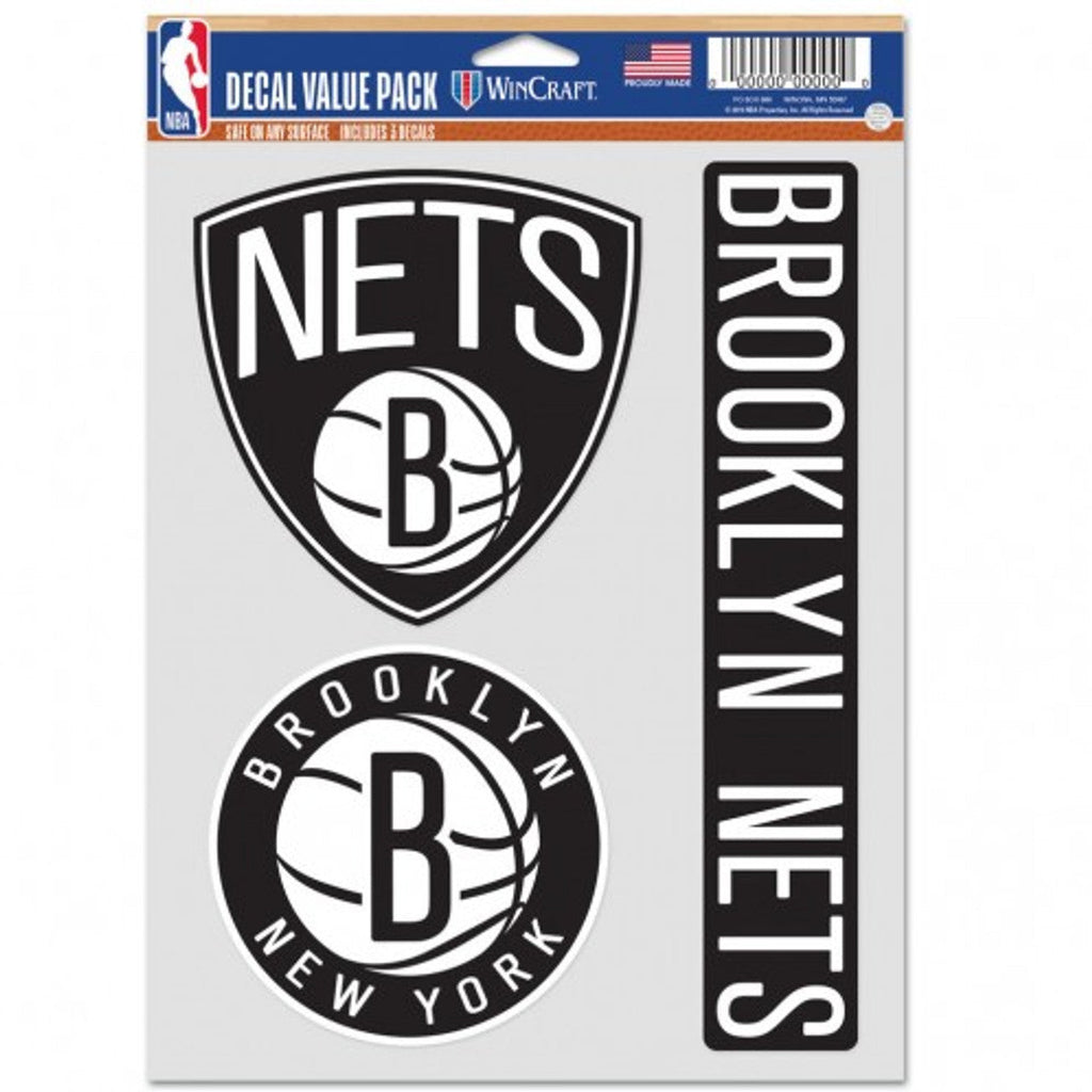 Brooklyn Nets Decal Multi Use Fan 3 Pack Special Order – Team Fan Cave