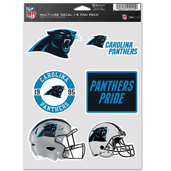 Carolina Panthers Decal Multi Use Fan 6 Pack – Team Fan Cave