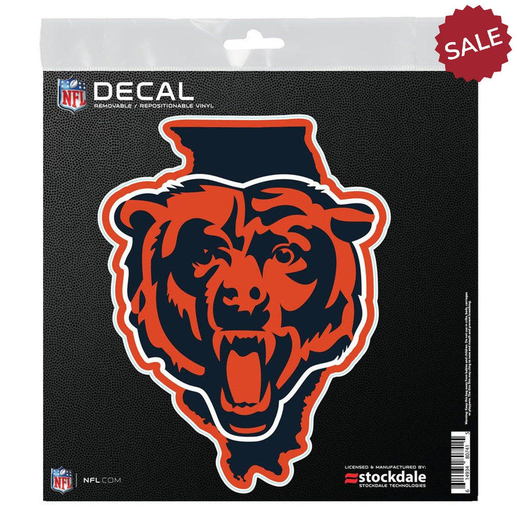 Chicago Bears Decal 6x6 All Surface State Shape - Special Order – Team ...