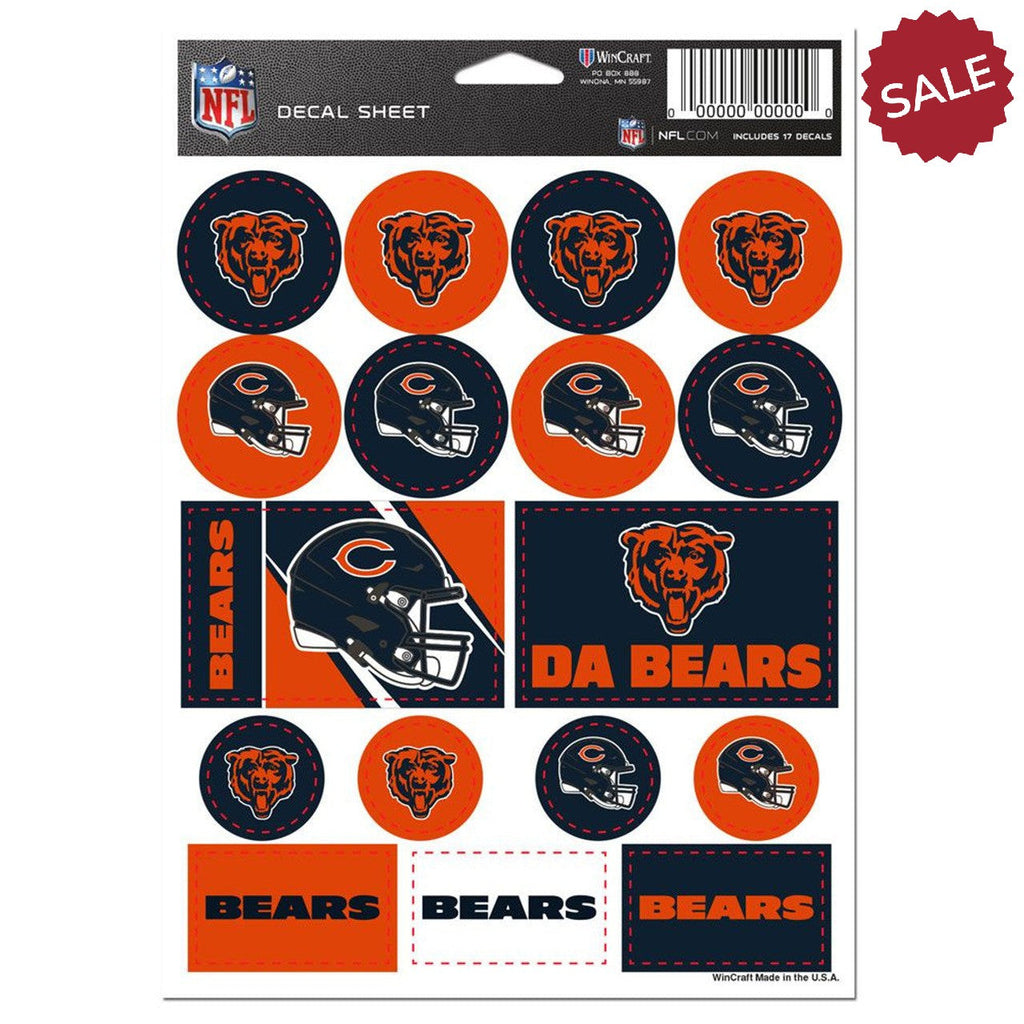 Chicago Bears Decal Sheet 5x7 Vinyl – Team Fan Cave