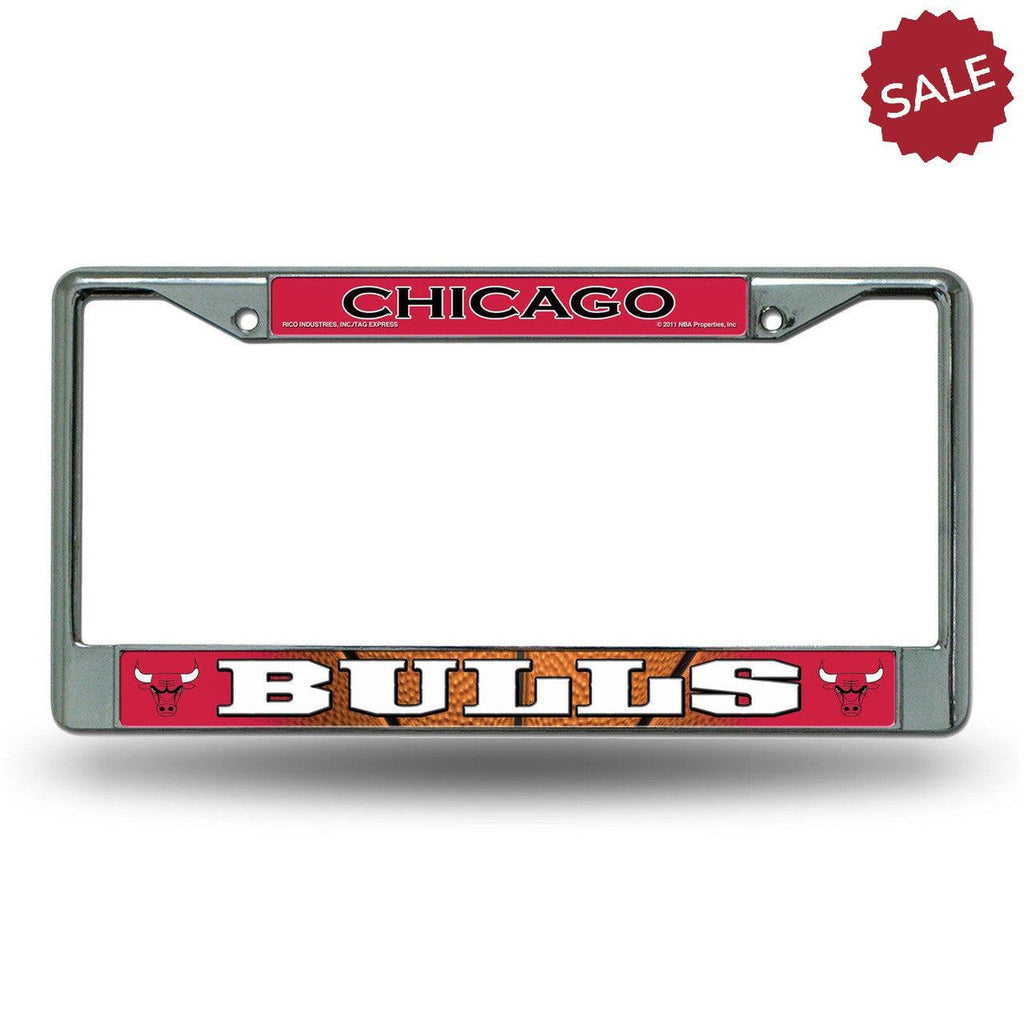 Chicago Bulls License Plate Frame Chrome Printed Insert – Team Fan Cave