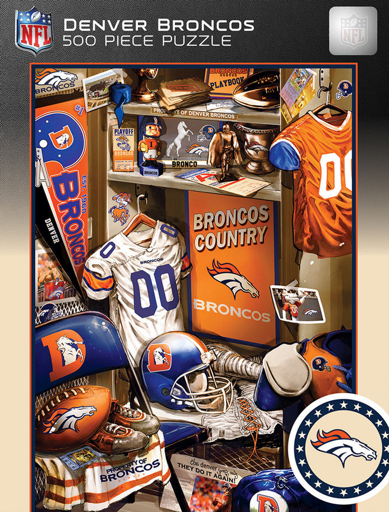 Denver Broncos Puzzle 500 Piece Locker Room – Team Fan Cave