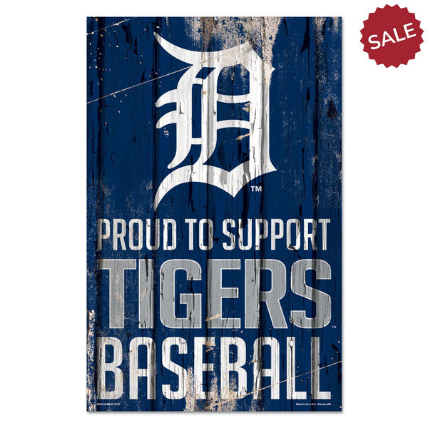 Detroit Tigers Sign 11x17 Wood Proud to Support Design - Special Order ...