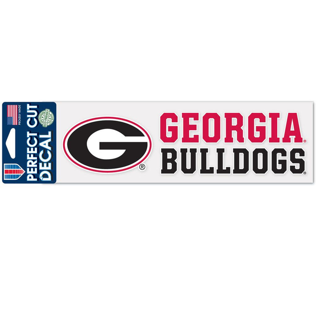 Georgia Bulldogs Decal 3x10 Perfect Cut Wordmark Color – Team Fan Cave