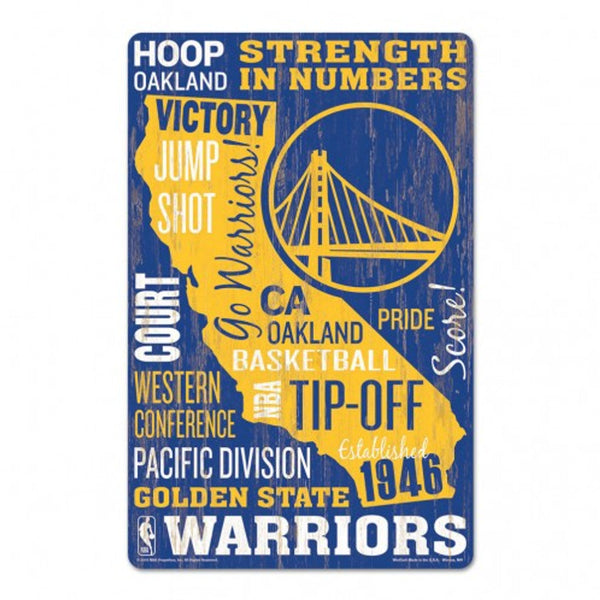 Golden State Warriors Sign 11x17 Wood Wordage Design – Team Fan Cave