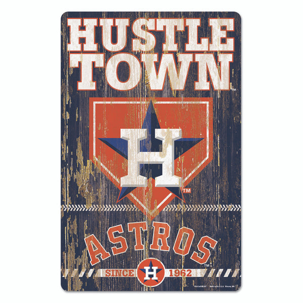 Houston Astros Sign 11x17 Wood Slogan Design – Team Fan Cave
