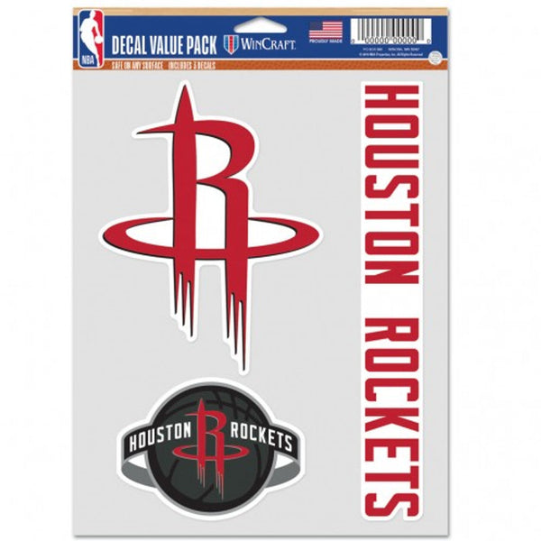 Houston Rockets Decal Multi Use Fan 3 Pack Special Order – Team Fan Cave
