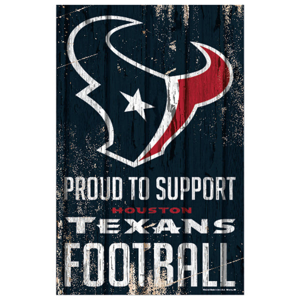Houston Texans Sign 11x17 Wood Proud to Support Design – Team Fan Cave