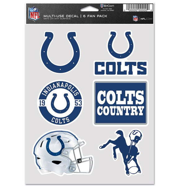 Indianapolis Colts Decal Multi Use Fan 6 Pack – Team Fan Cave