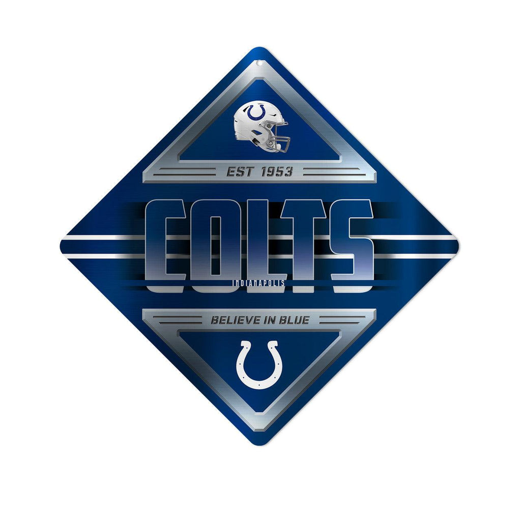 Colts Metal Diamond Shape Sign – Team Fan Cave