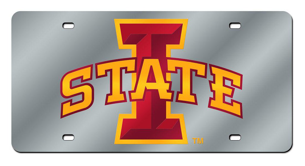 Iowa State Cyclones License Plate - Laser Cut Silver – Team Fan Cave