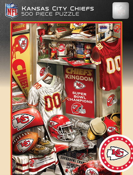 Kansas City Chiefs Puzzle 500 Piece Locker Room – Team Fan Cave