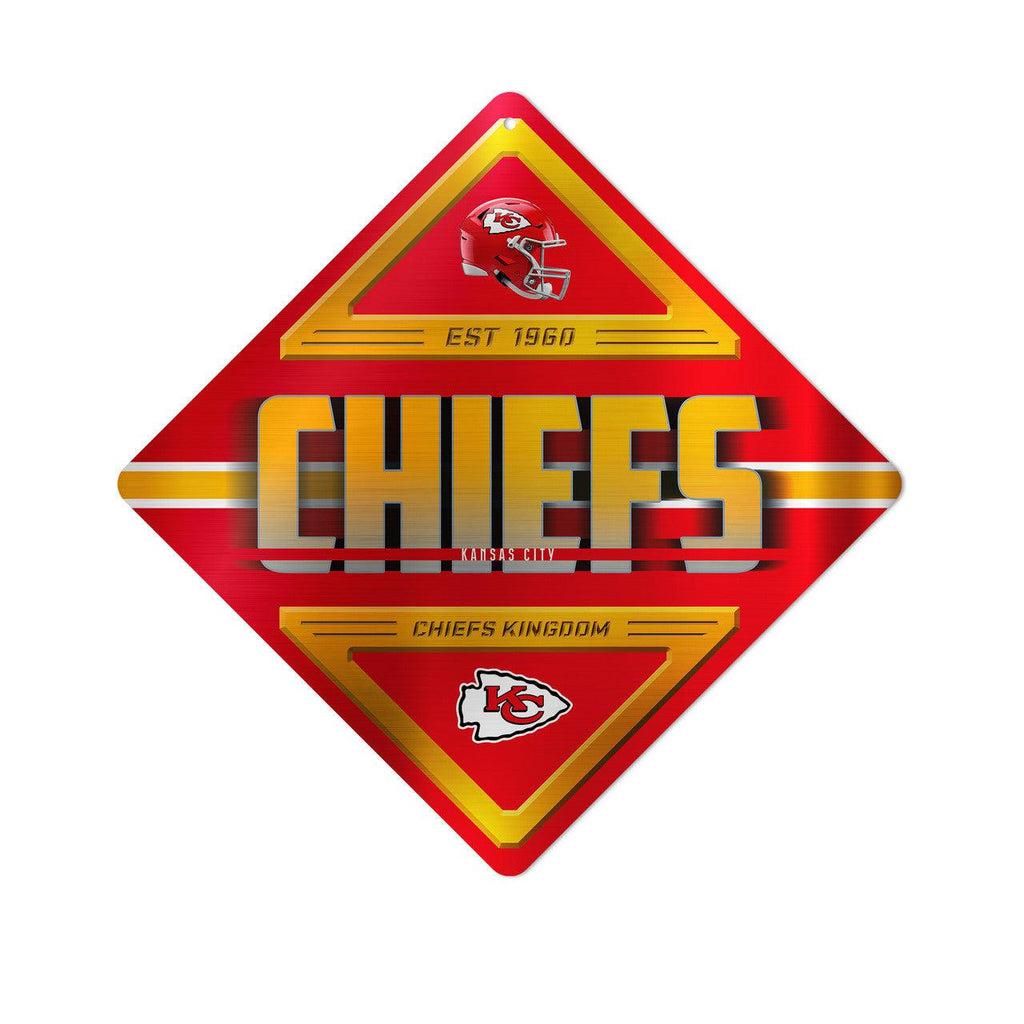 Kansas City Chiefs Metal Diamond Sign – Team Fan Cave