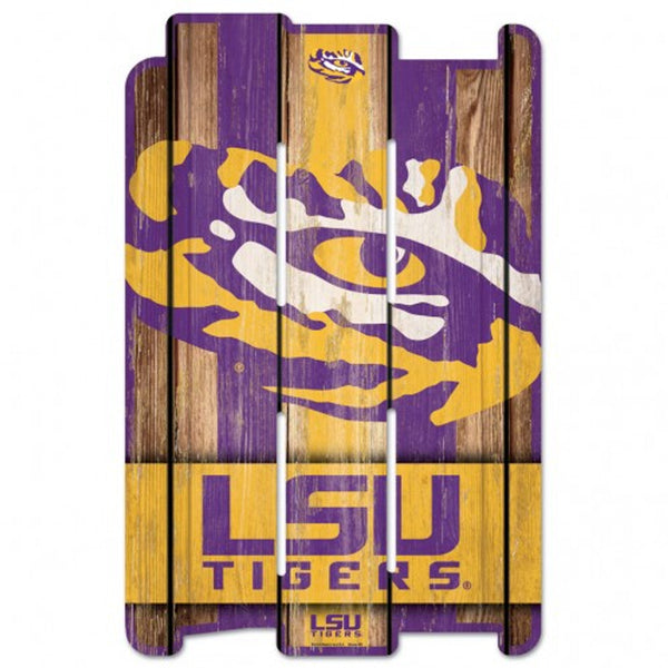 LSU Tigers Sign 11x17 Wood Fence Style – Team Fan Cave