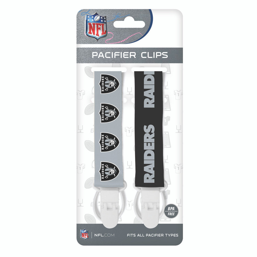 Las Vegas Raiders Pacifier Clips 2 Pack – Team Fan Cave