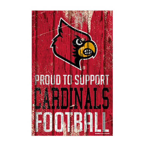Louisville Cardinals Sign 11x17 Wood Proud to Support Design – Team Fan ...