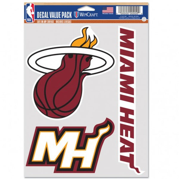 Miami Heat Decal Multi Use Fan 3 Pack Special Order – Team Fan Cave