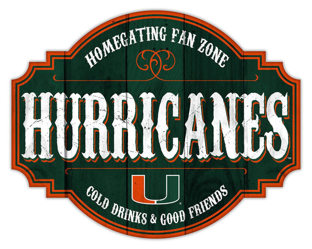 Miami Hurricanes Wood Tavern Sign – Team Fan Cave