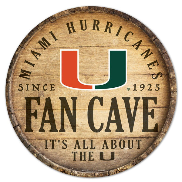 Miami Hurricanes Wood Sign – Team Fan Cave
