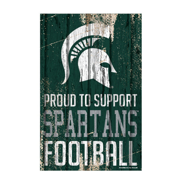 Michigan State Spartans Sign 11x17 Wood Proud to Support Design – Team ...