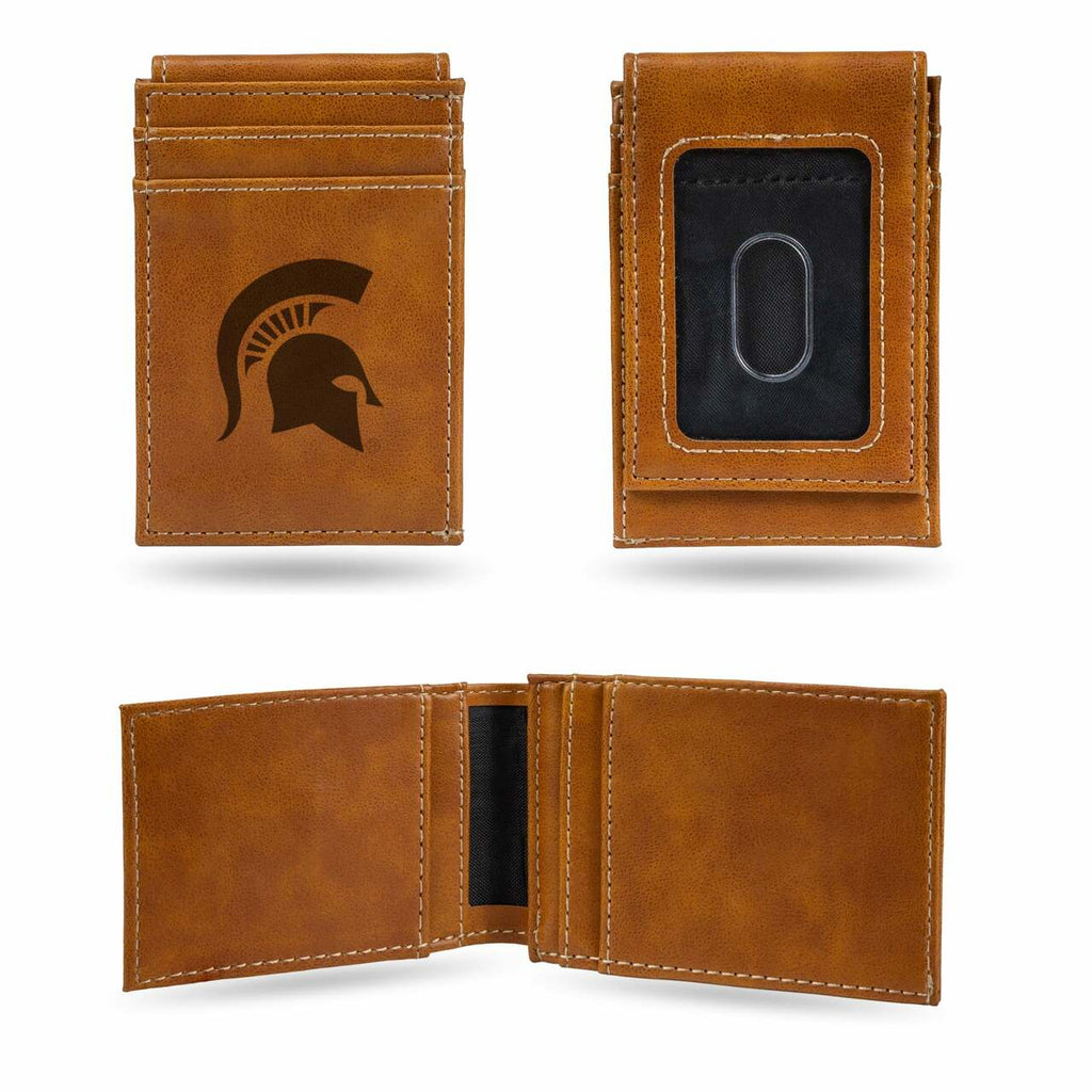 Michigan State Spartans Wallet - Laser Engraved Front Pocket – Team Fan ...