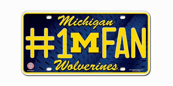 Michigan Wolverines #1 Fan License Plate – Team Fan Cave