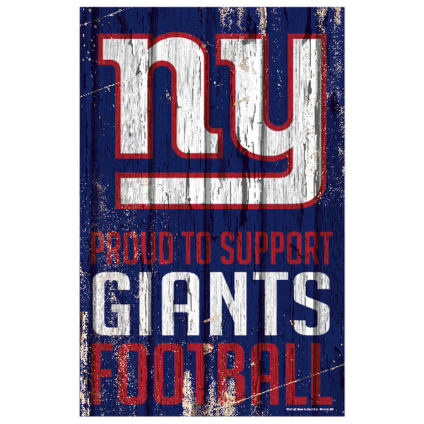 New York Giants Sign 11x17 Wood Proud to Support Design – Team Fan Cave