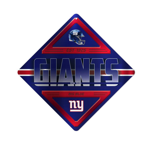"NY Giants Metal Diamond Sign - 12x12 Inches" – Team Fan Cave