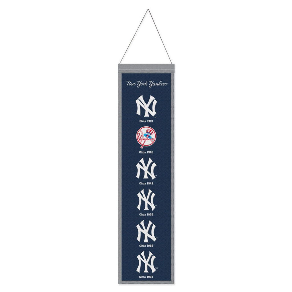 NY Yankees Banner Wool 8x32 Heritage Evolution Design – Team Fan Cave