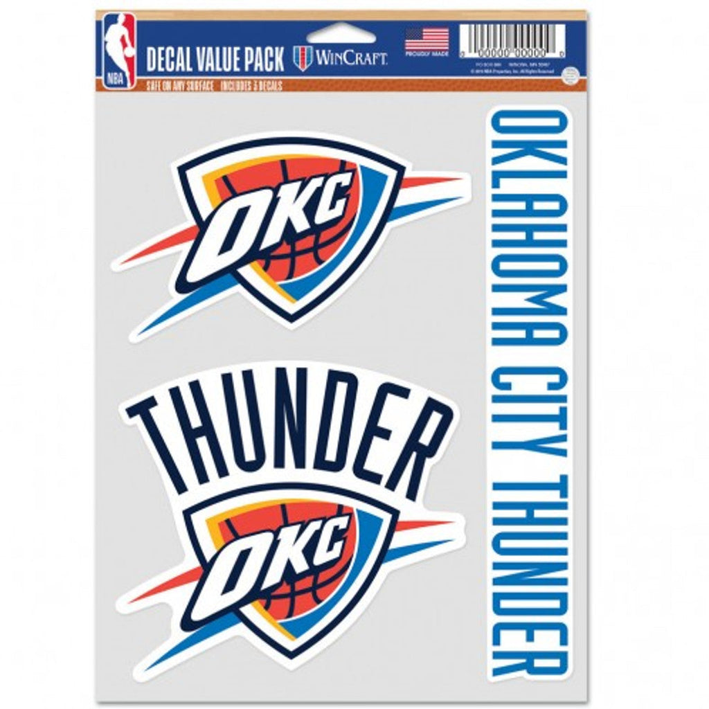 Oklahoma City Thunder Decal Multi Use Fan 3 Pack Special Order – Team ...