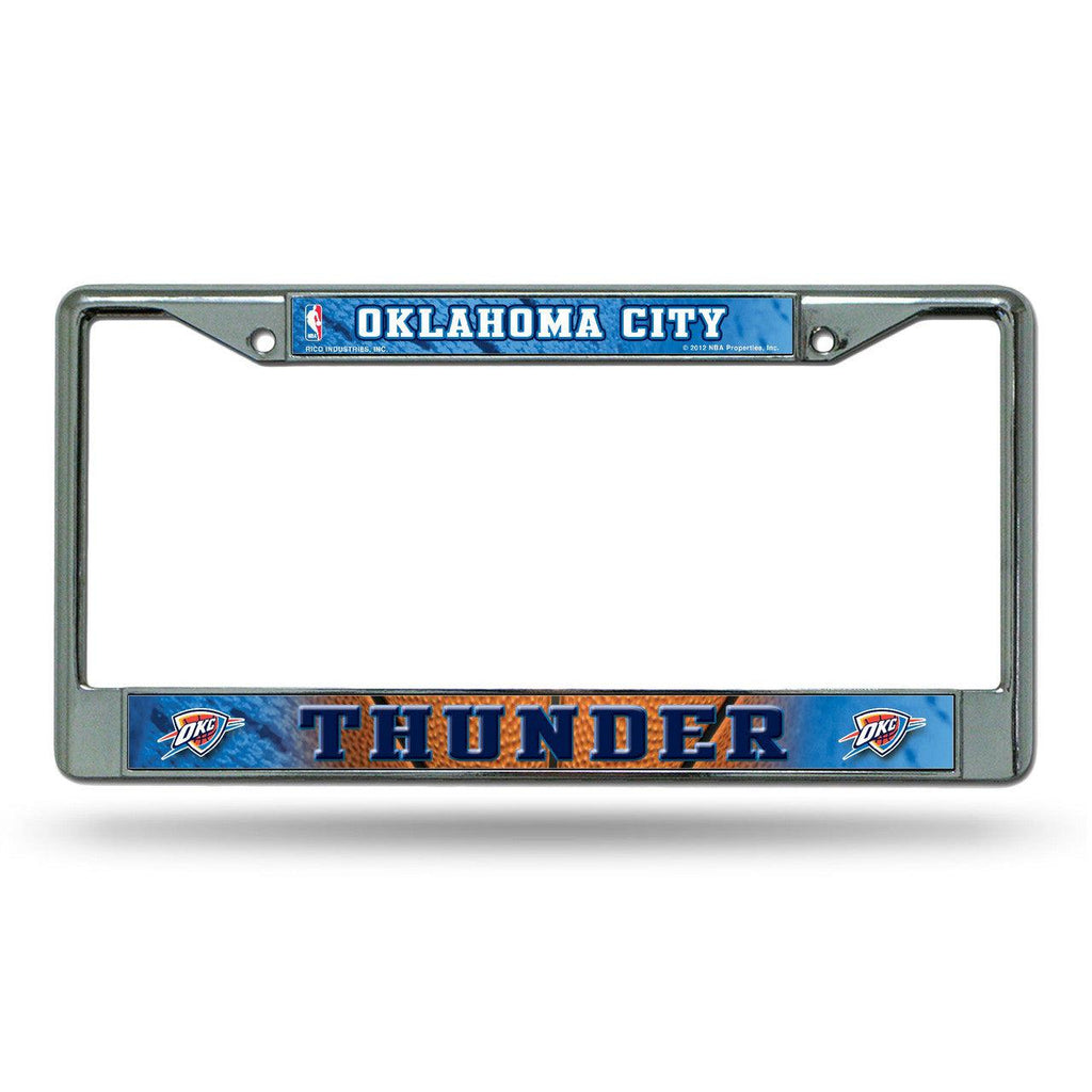 Oklahoma City Thunder License Plate Frame Chrome Printed Insert – Team ...