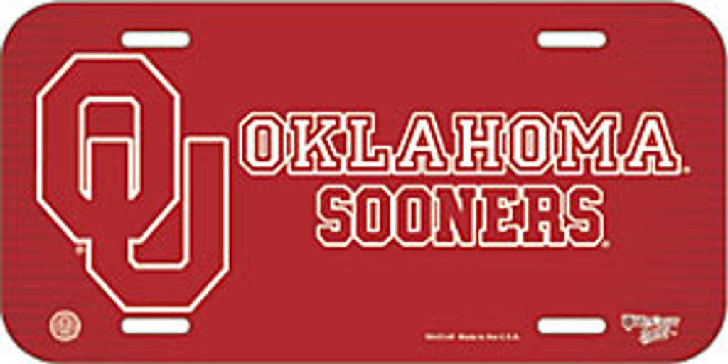 Oklahoma Sooners License Plate – Team Fan Cave