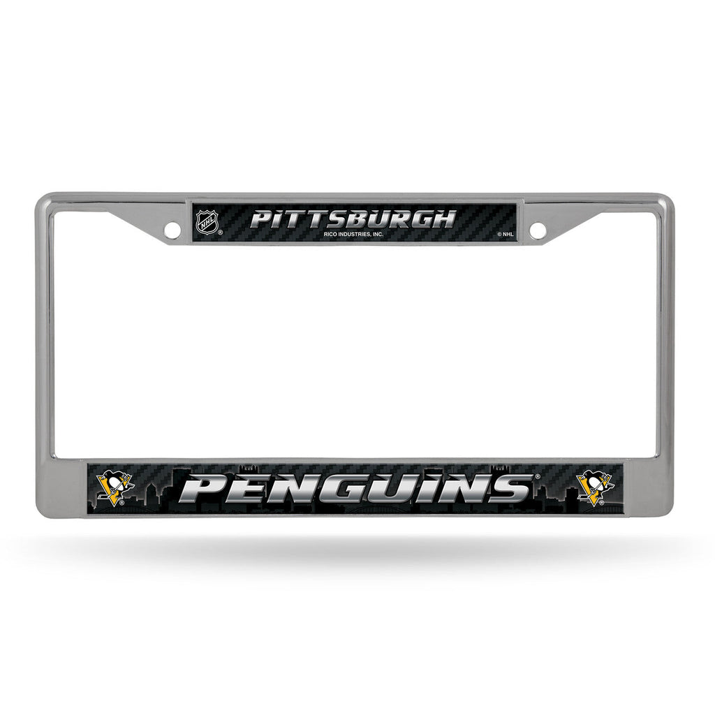 Pittsburgh Penguins License Plate Frame Chrome Printed Insert – Team ...