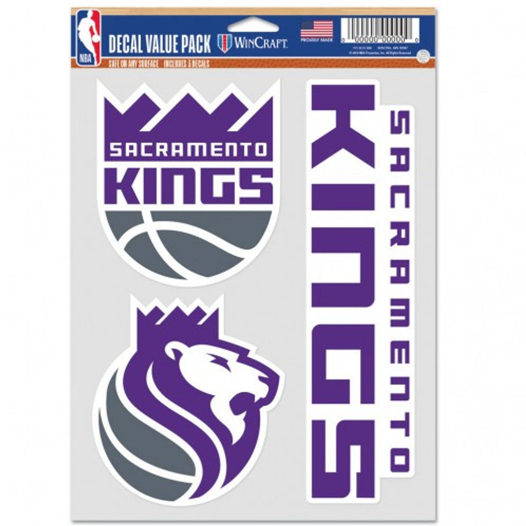 Sacramento Kings Decal Multi Use Fan 3 Pack Special Order – Team Fan Cave