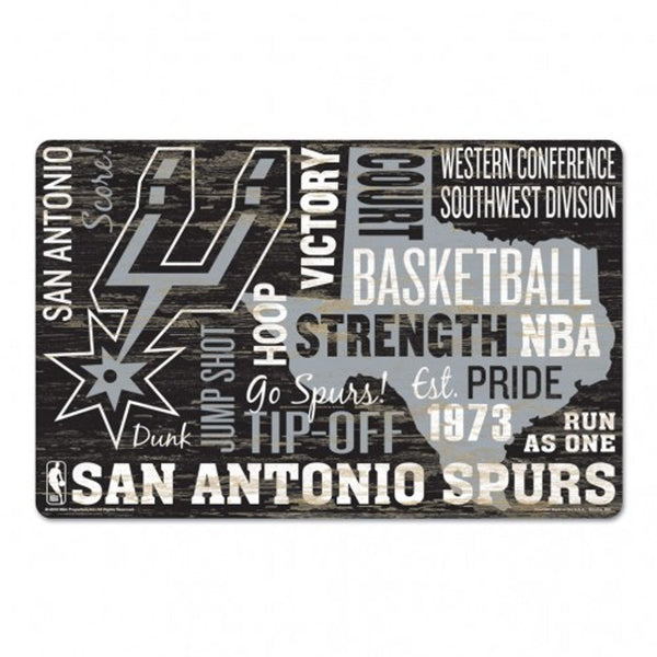 San Antonio Spurs Sign 11x17 Wood Wordage Design – Team Fan Cave