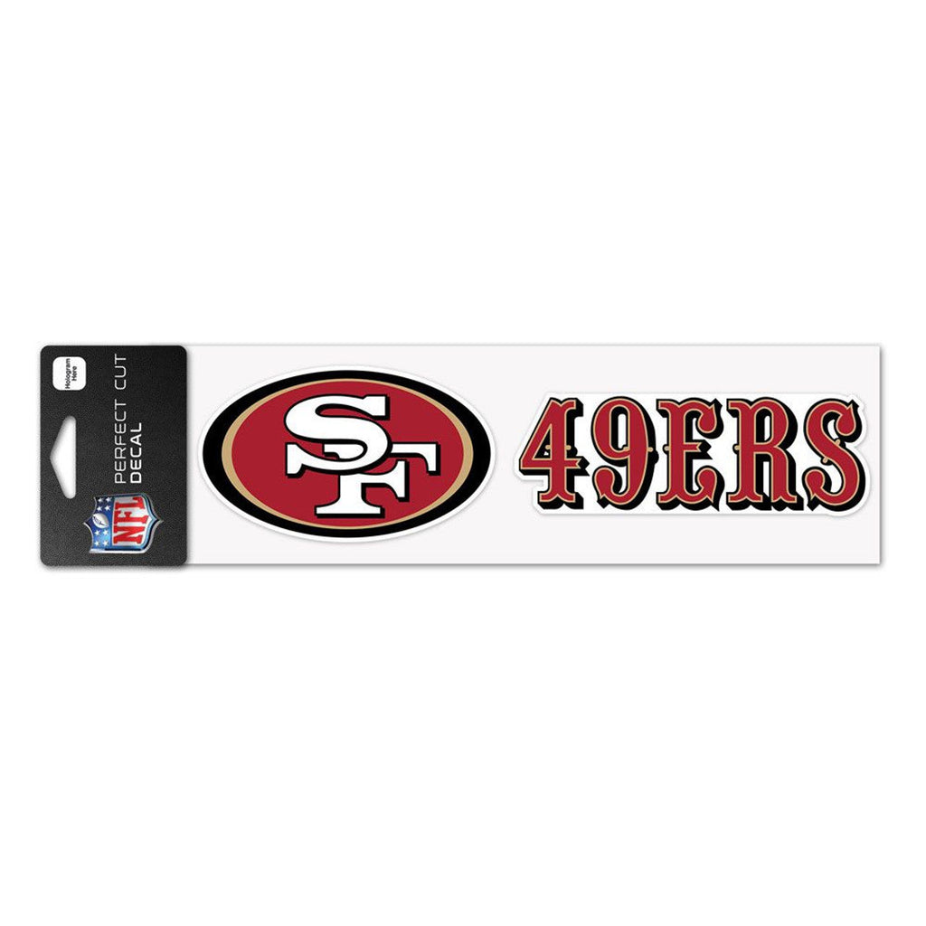 San Francisco 49ers Decal 3x10 Perfect Cut Wordmark Color – Team Fan Cave