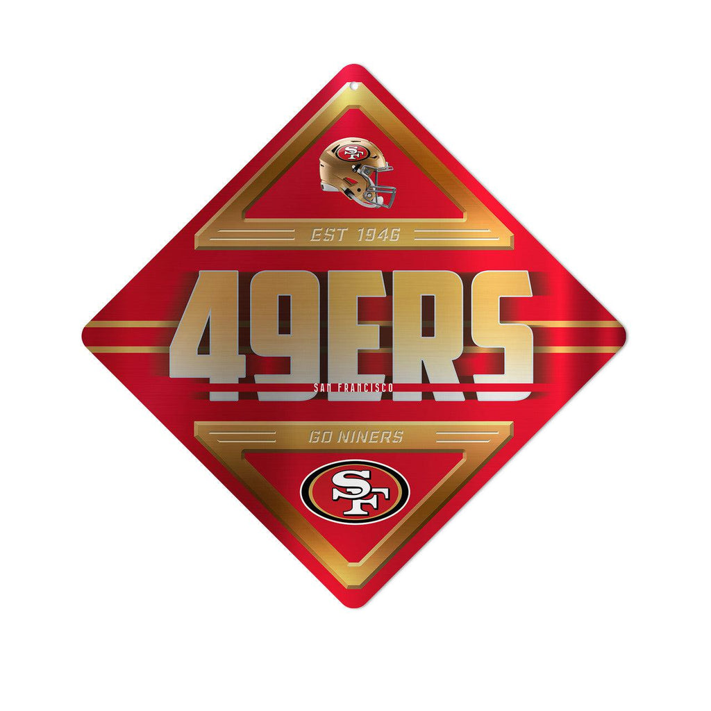 "49ers Metal Diamond Sign - Elevate Your Fan Decor!" – Team Fan Cave