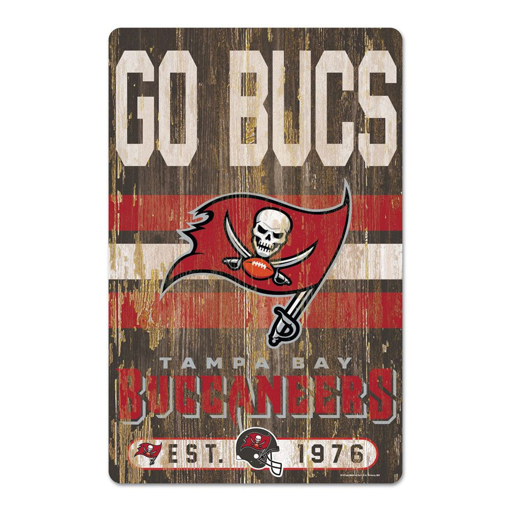 Tampa Bay Buccaneers Sign 11x17 Wood Slogan Design – Team Fan Cave